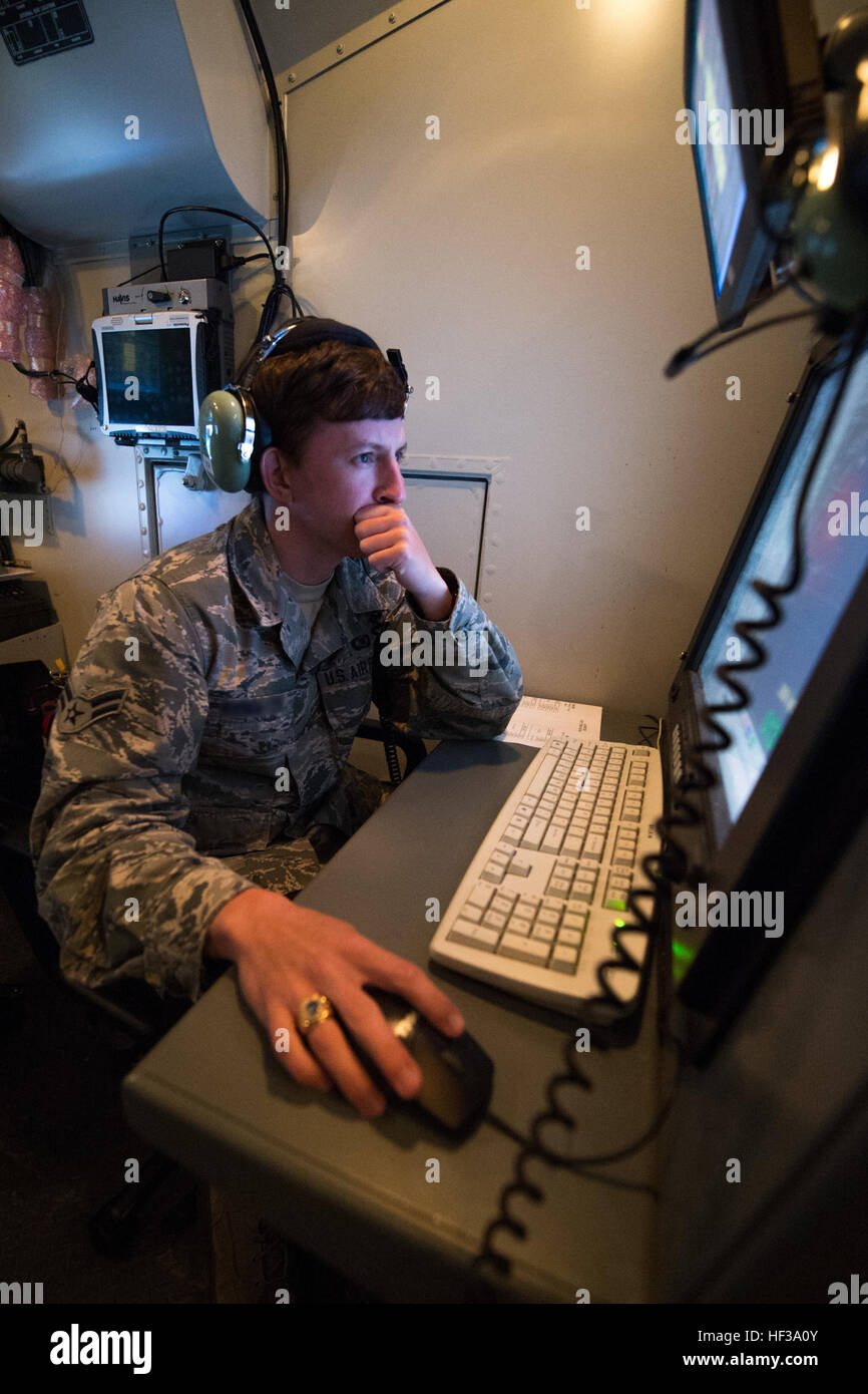 A surveillance technician from the 117th Air Control Squadron, Georgia ...