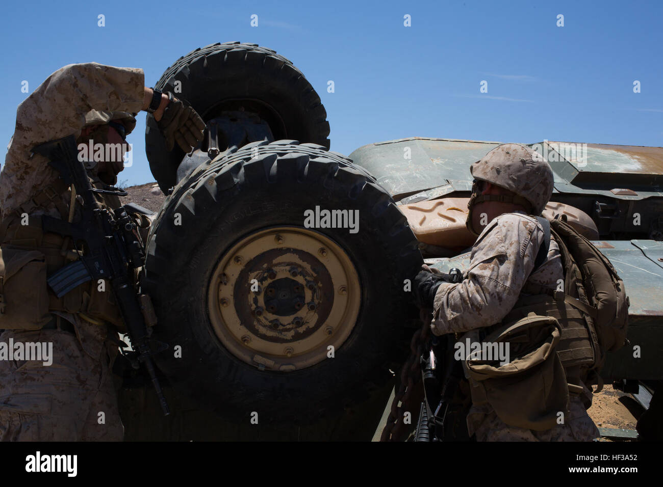 A U.S. Marine with Combat Logistics Battalion 6, Combat Logistics ...