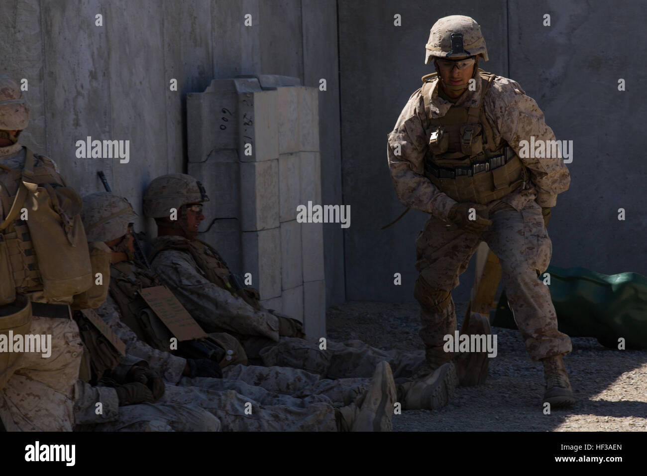 U.S. Marines with India Company, 3rd Battalion, 5th Marines, perform ...