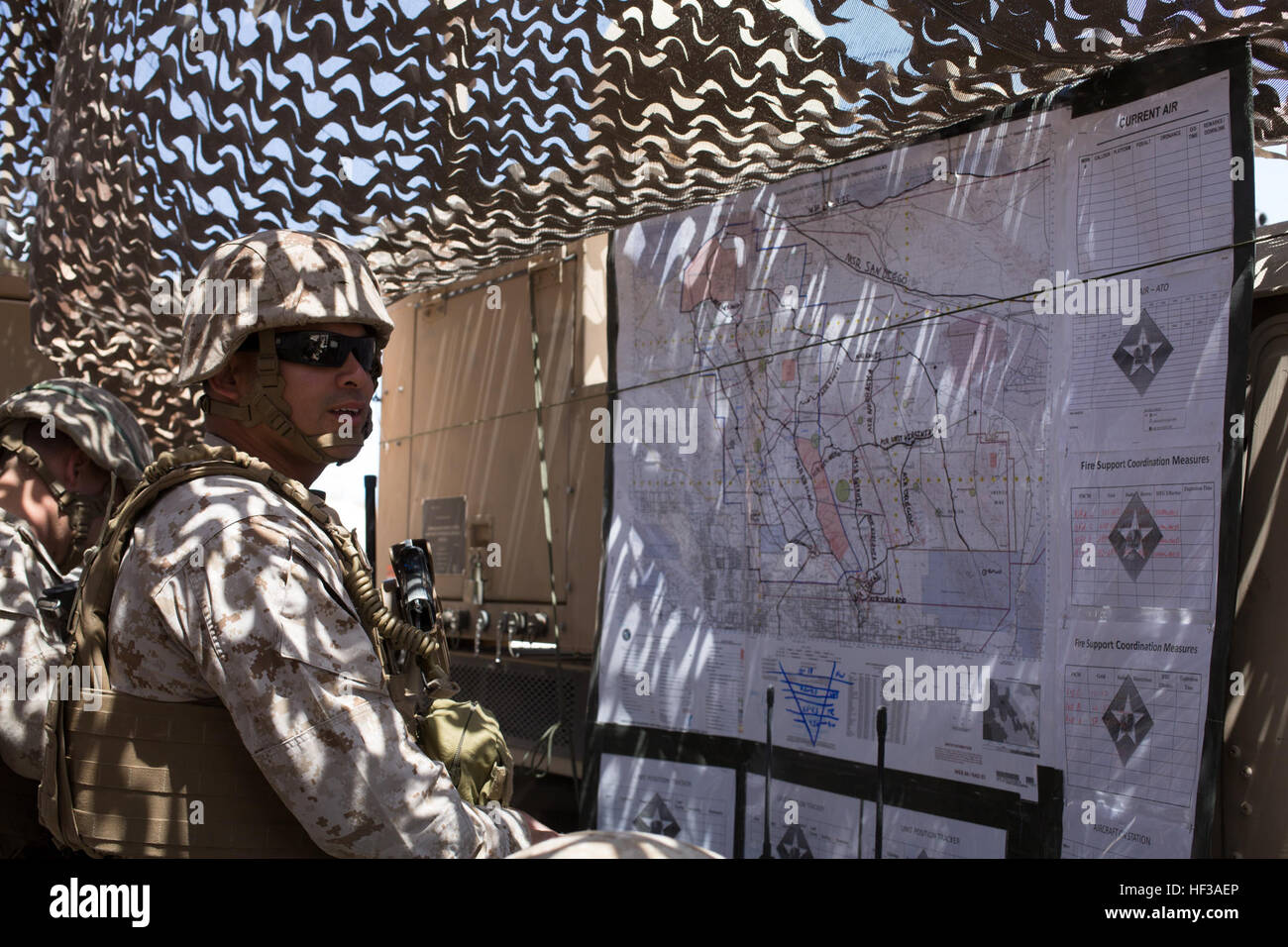 6th Marines and subordinate units update the unit positions tracker ...