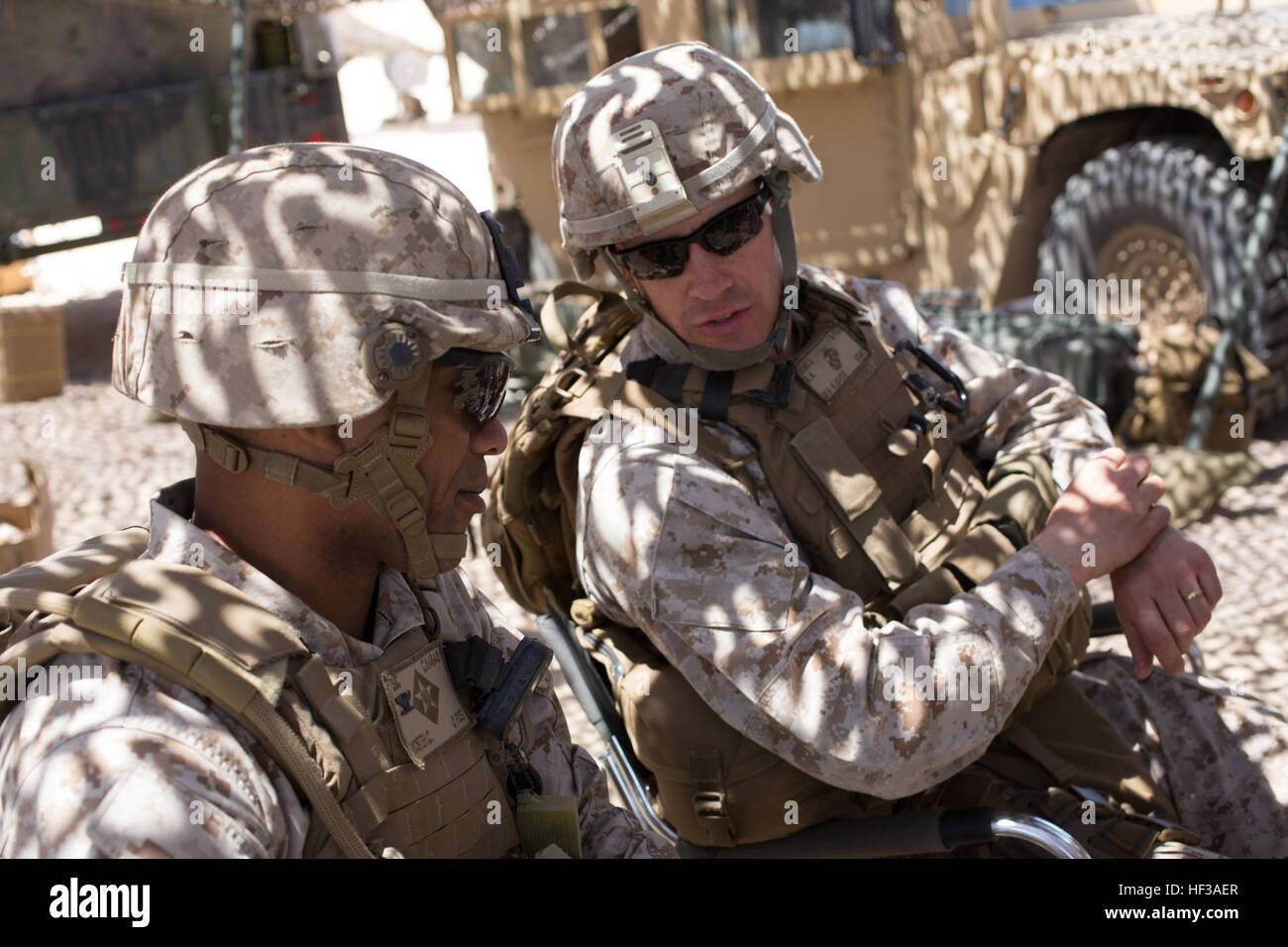 U.S. Marines with Headquarters Company, 6th Marine Regiment, 2nd Marine ...