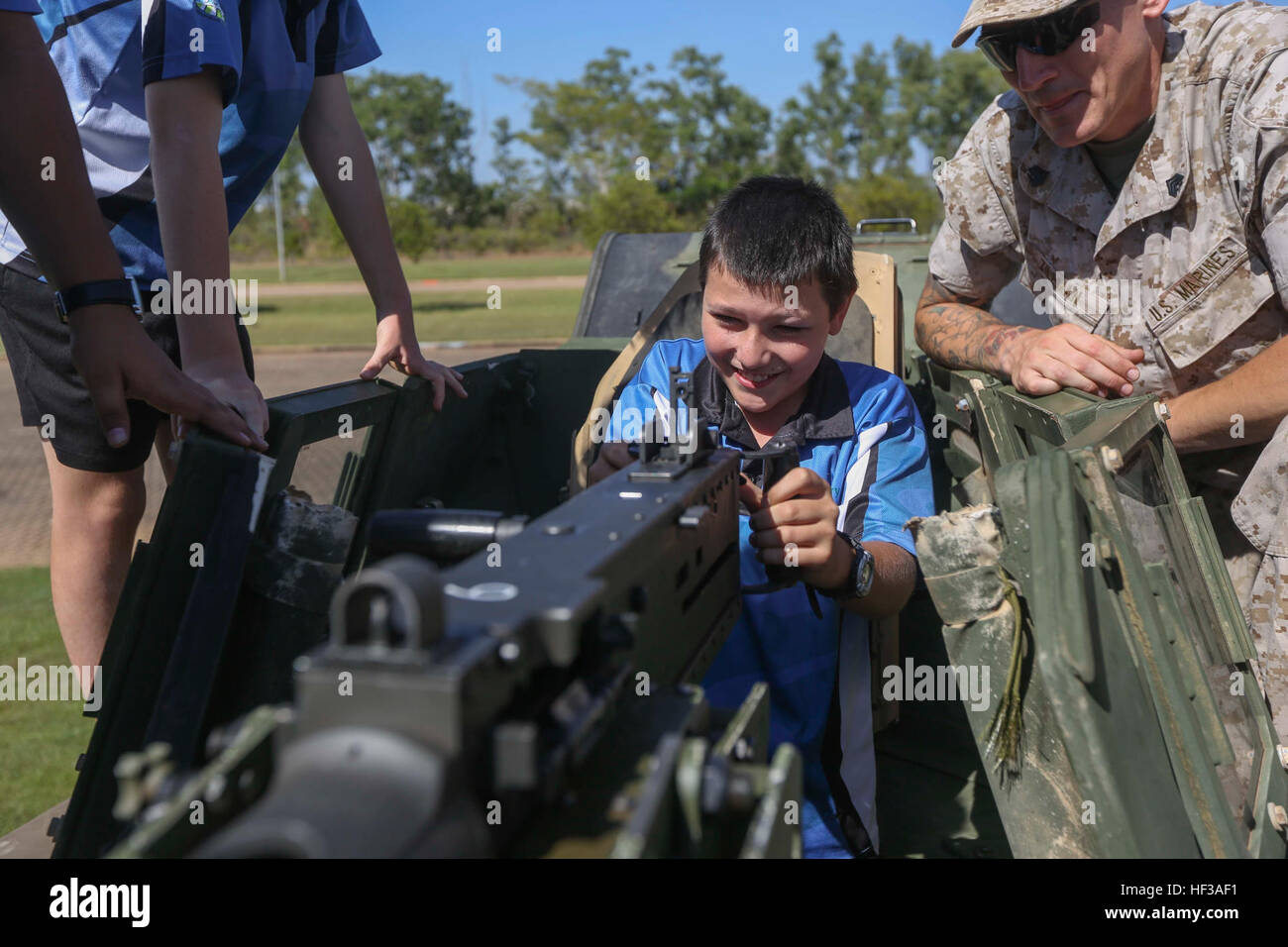 A Marine with 1st Battalion, 4th Marine Regiment, Marine Rotational ...