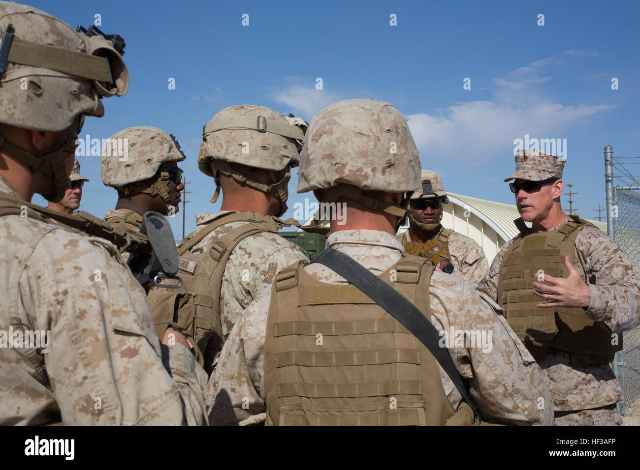 U.S. Marine Corps Maj. Gen. Brian D. Beaudreault, right, commanding ...