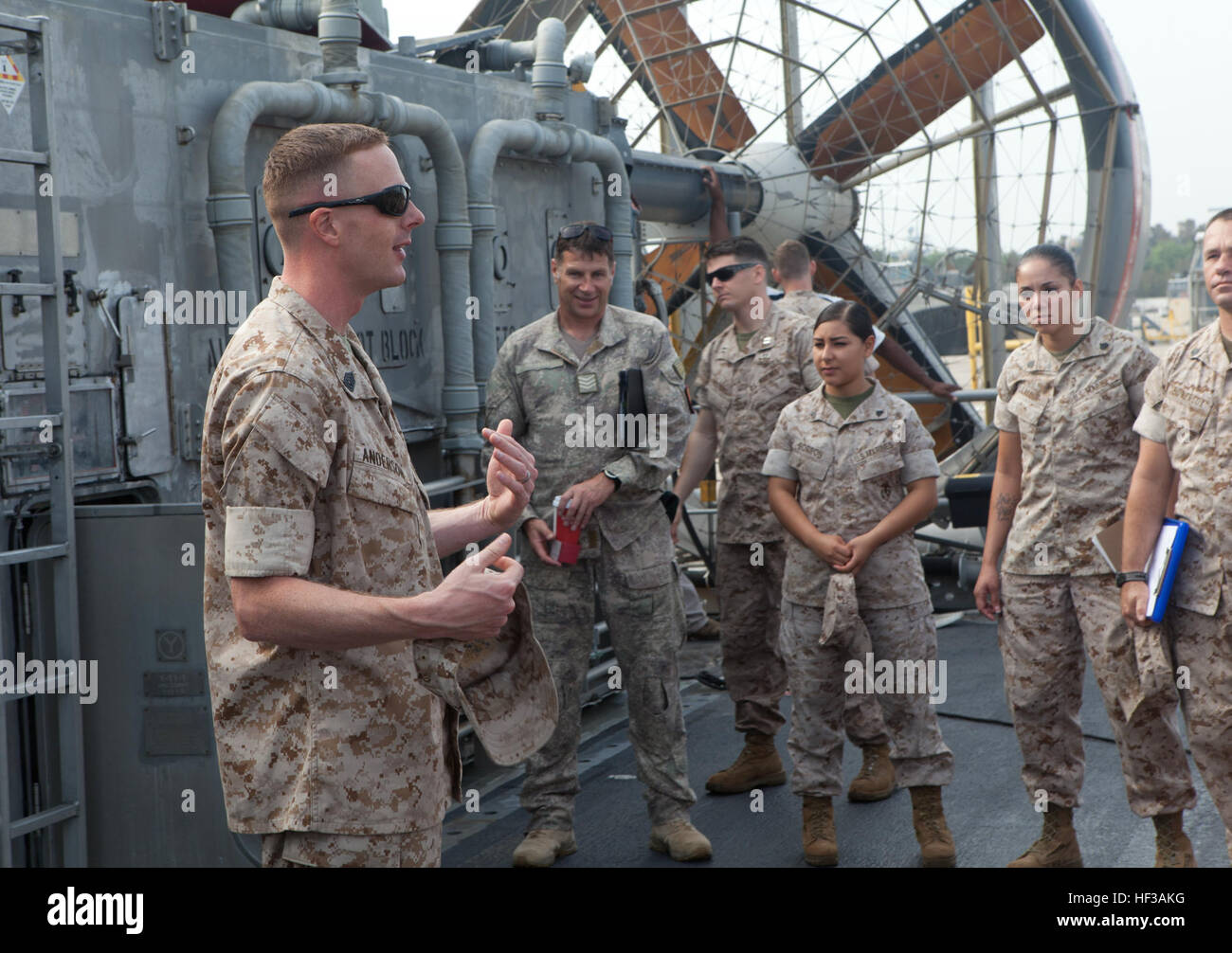 Marines from the Logistics Operations School observe and learn about ...