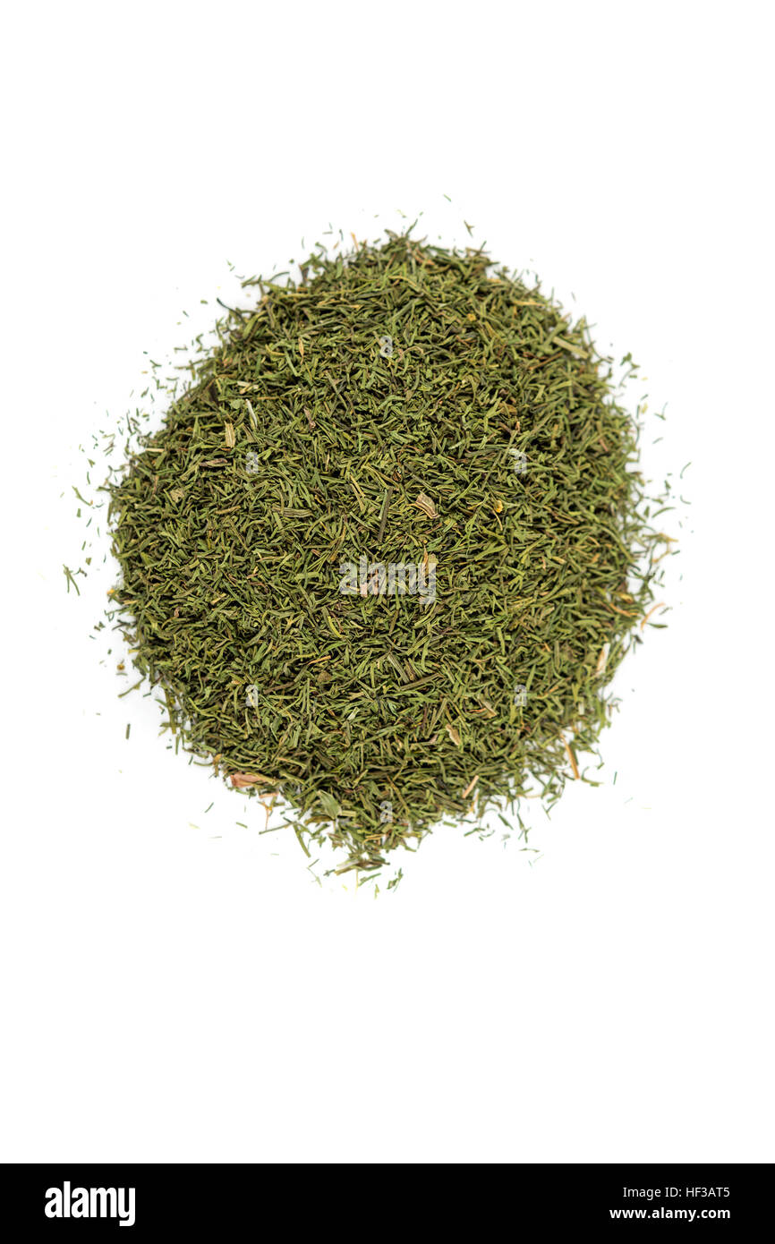 Pile of dill weed isolated on white background Stock Photo - Alamy