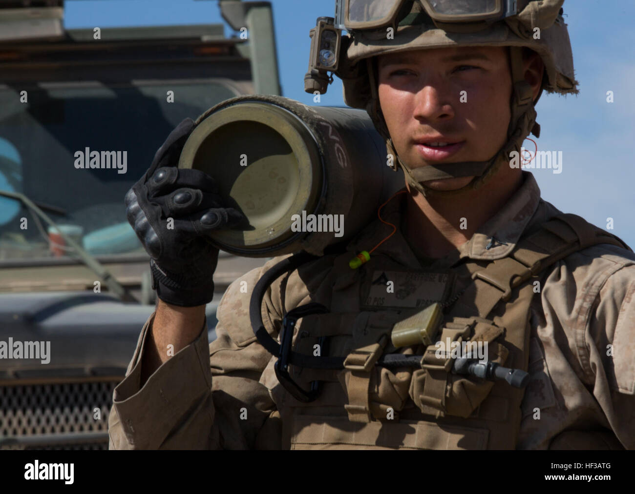 A U.S. Marine with 2nd Battalion, 10th Marines, 2nd Marine Division ...
