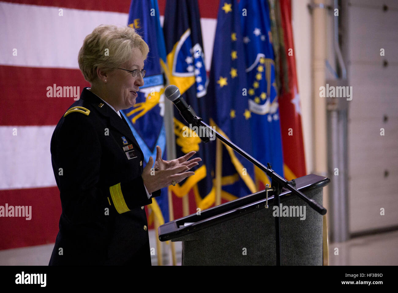 Brig. Gen. (Alaska) Laurie Hummel speaks during the Alaska National ...