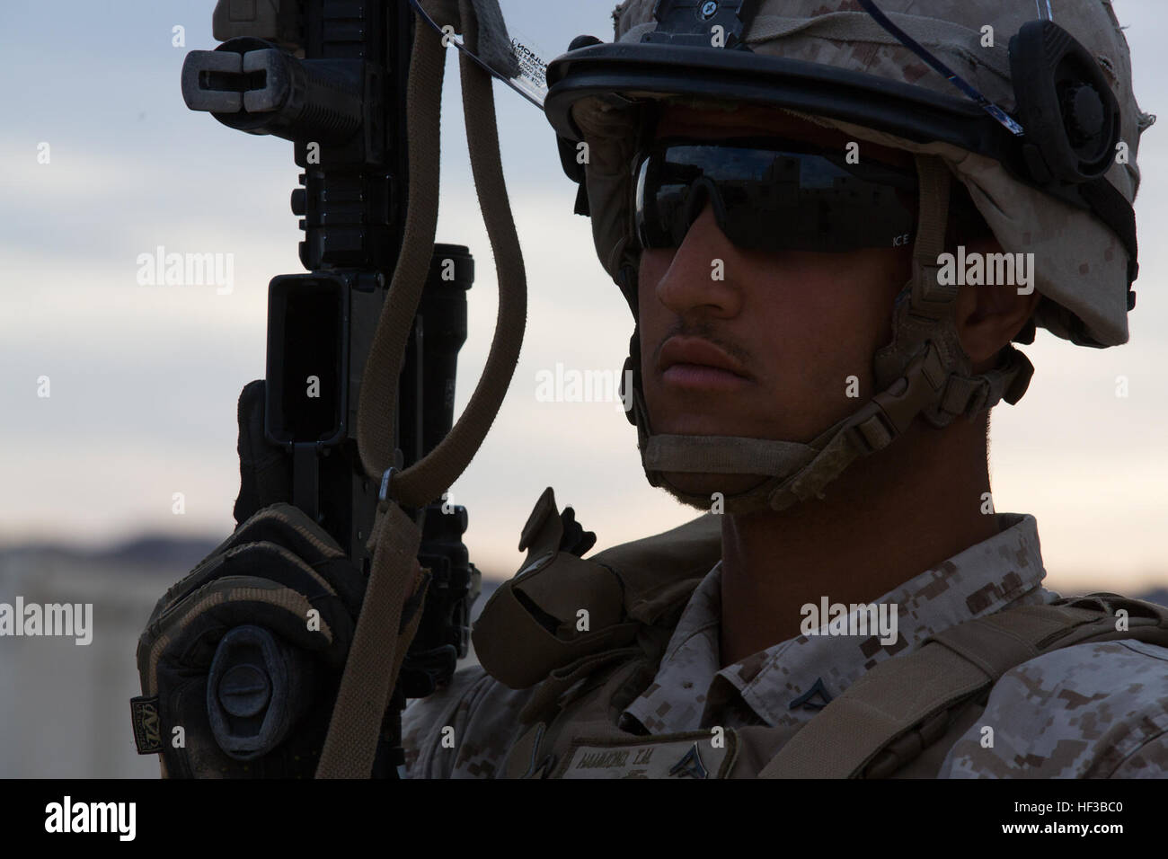U.S. Marine Corps Lance Cpl. Thomas M. Hammond, designated marksman ...