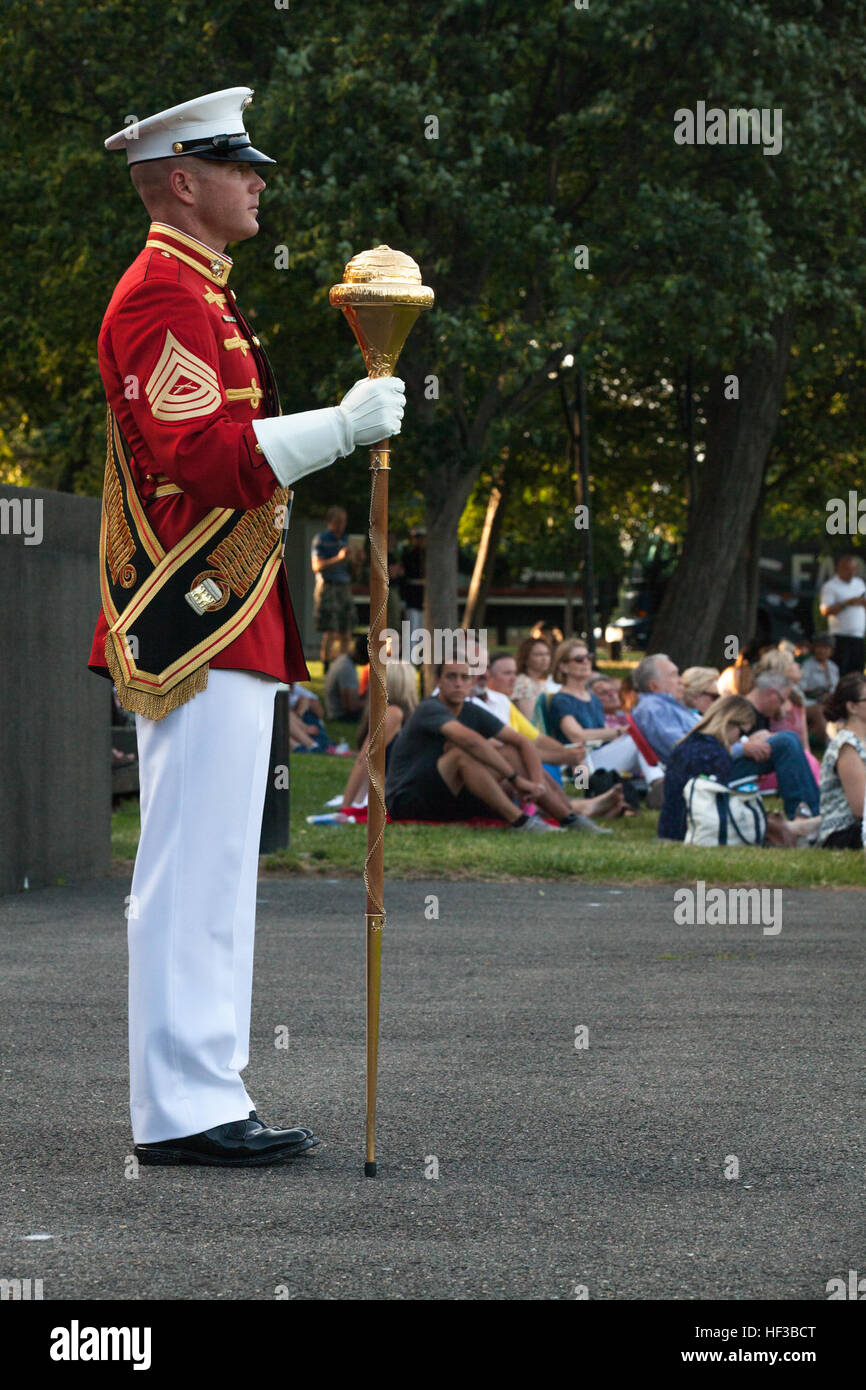 The U.S. Marine Corps Drum and Bugle Corps assistant drum major ...