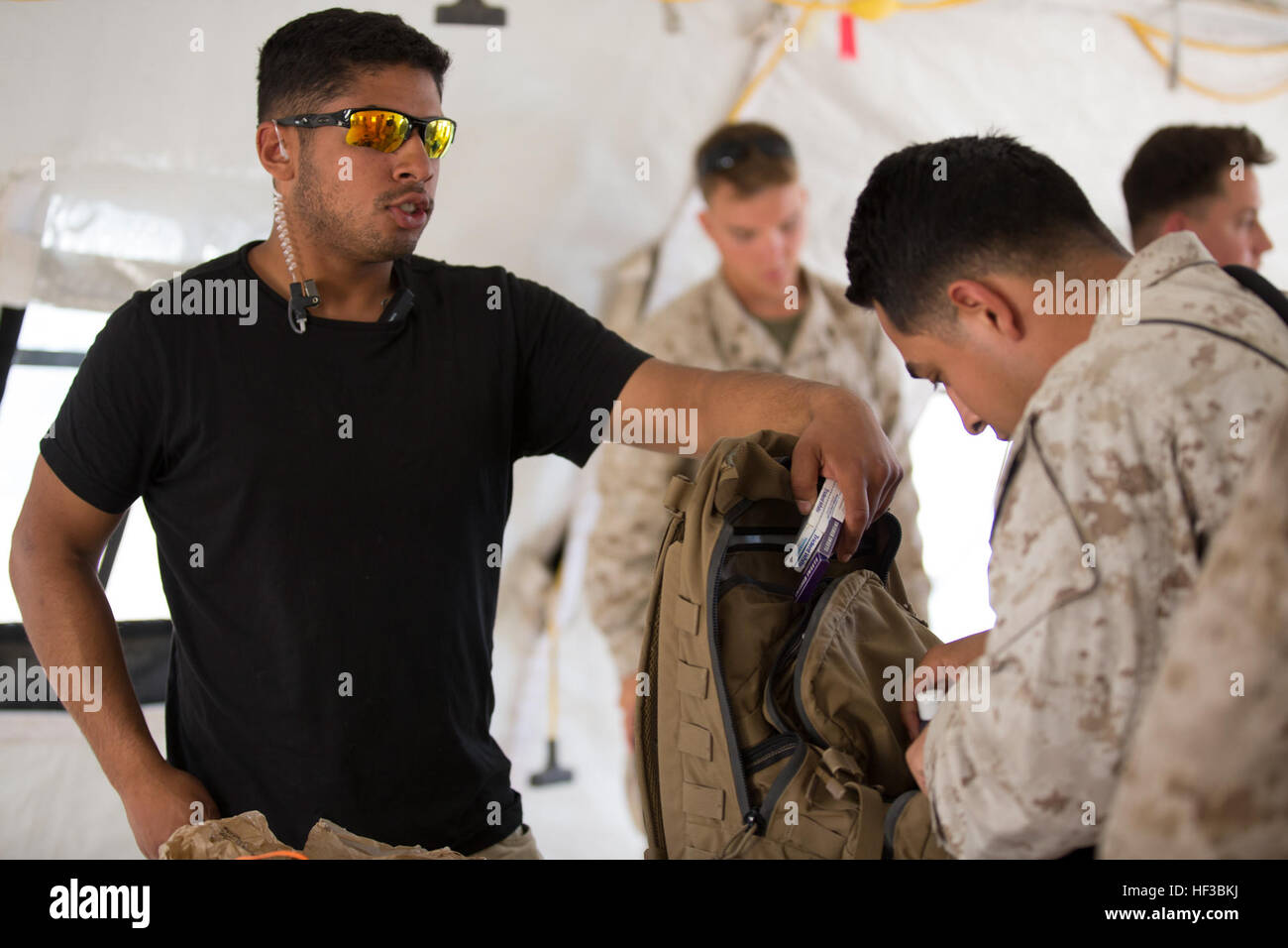 A role player participates in a military assisted departure with Combat ...