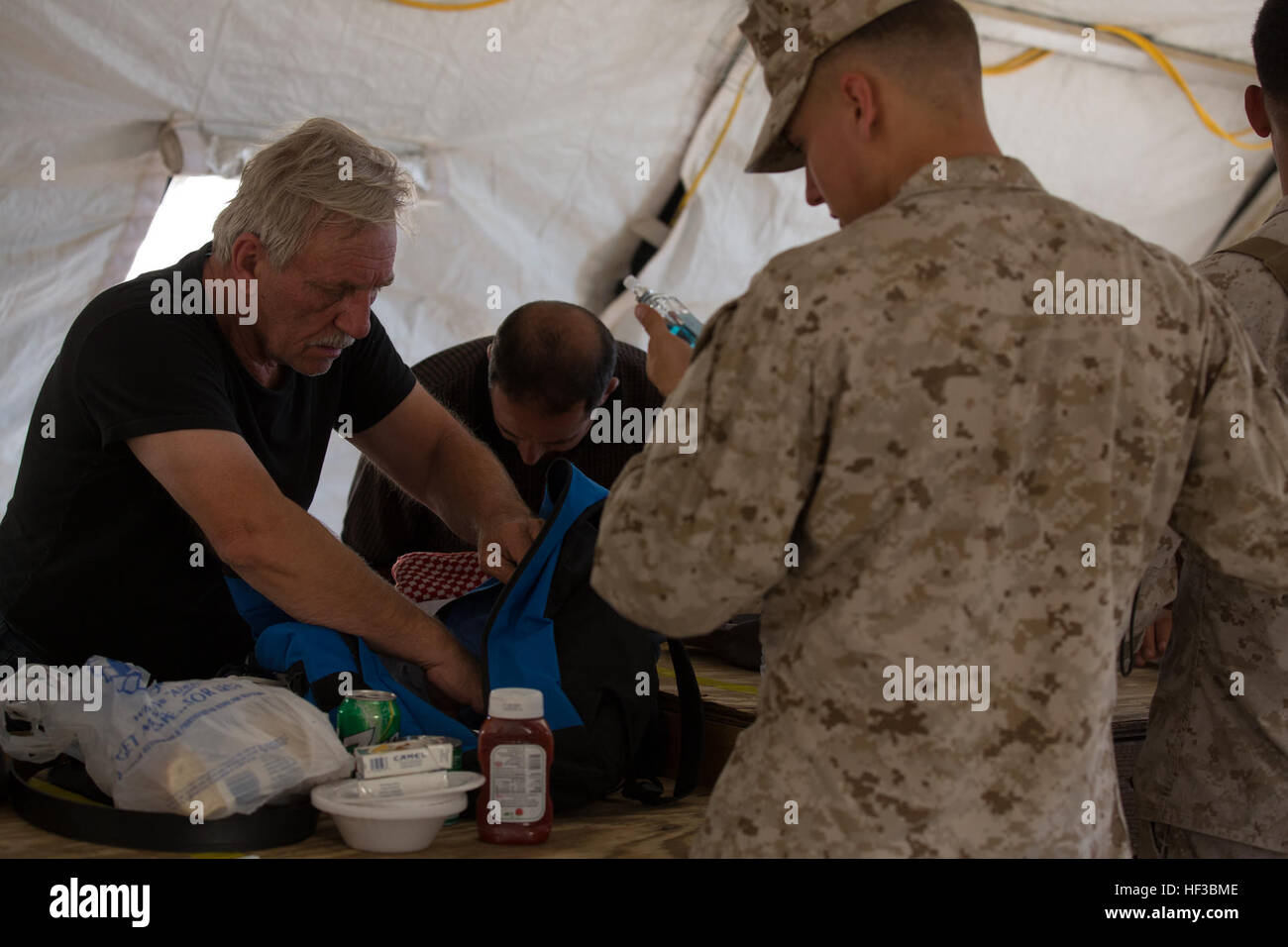 A U.S. Marine with Combat Logistics Battalion (CLB) 6, Combat Logistics ...