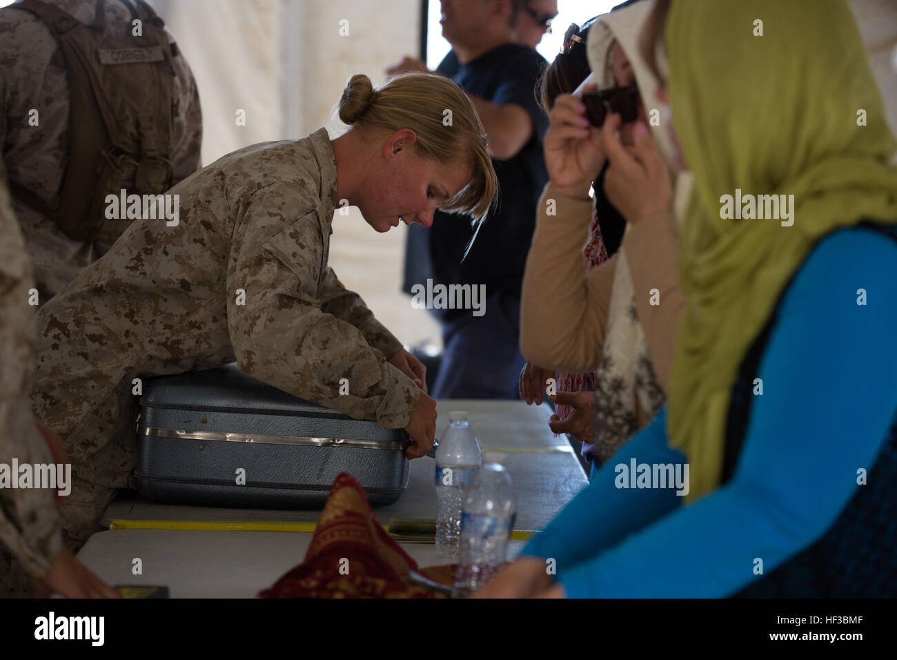 A U.S. Marine with Combat Logistics Battalion (CLB) 6, Combat Logistics ...