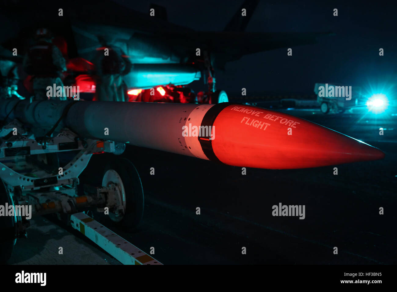 Marines load ordnance onto an F-35B Lightning II during Operational ...