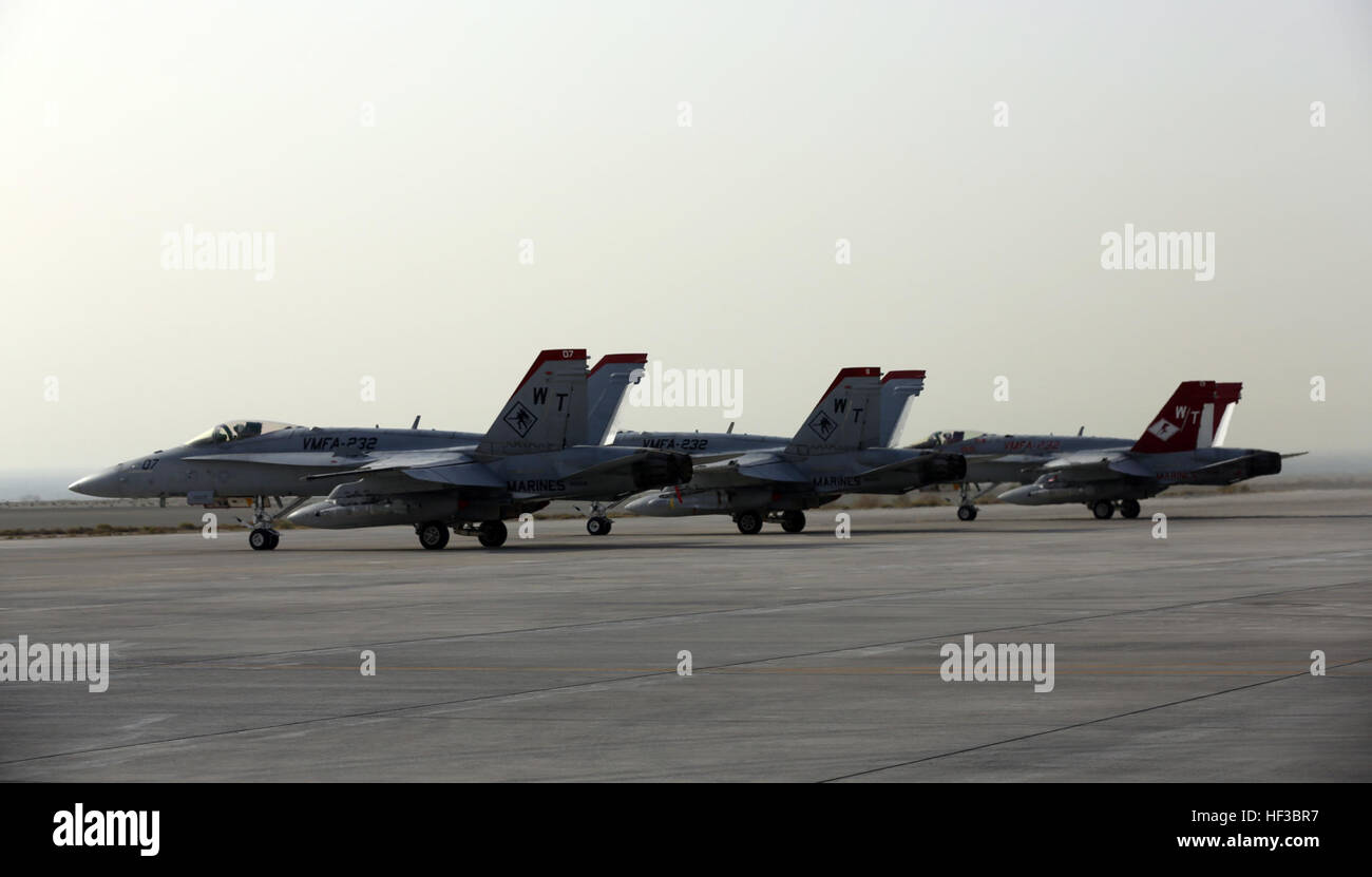 U.S. Marine Corps F/A-18 Hornets from Marine Fighter Attack Squadron ...