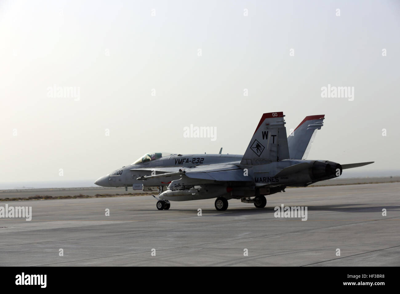 A U.S. Marine Corps F/A-18 Hornet from Marine Fighter Attack Squadron ...