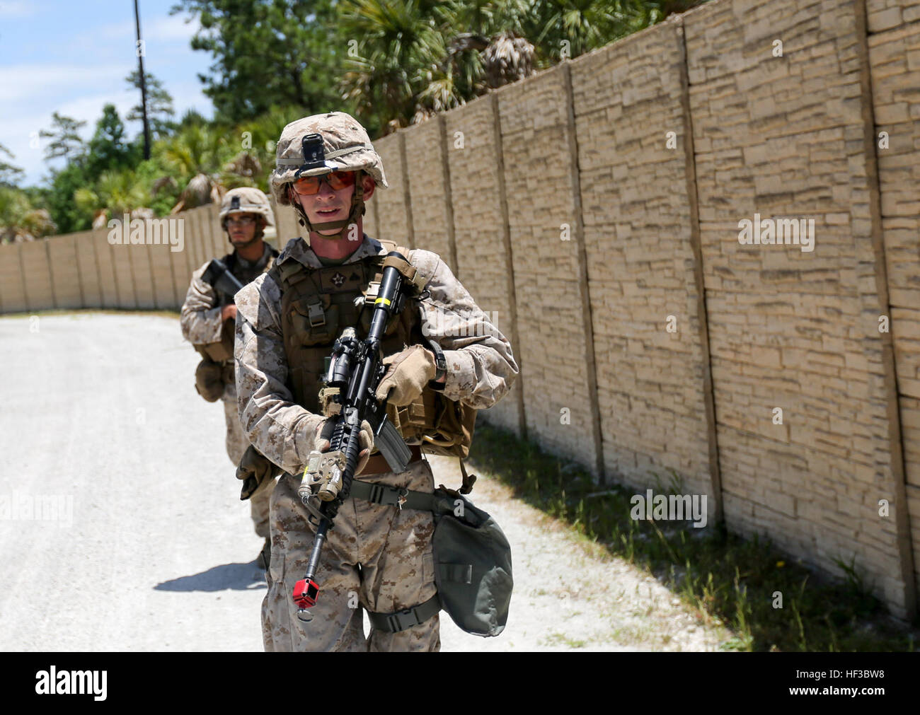 Marines with Company E, Battalion Landing Team 2/6 conduct military ...
