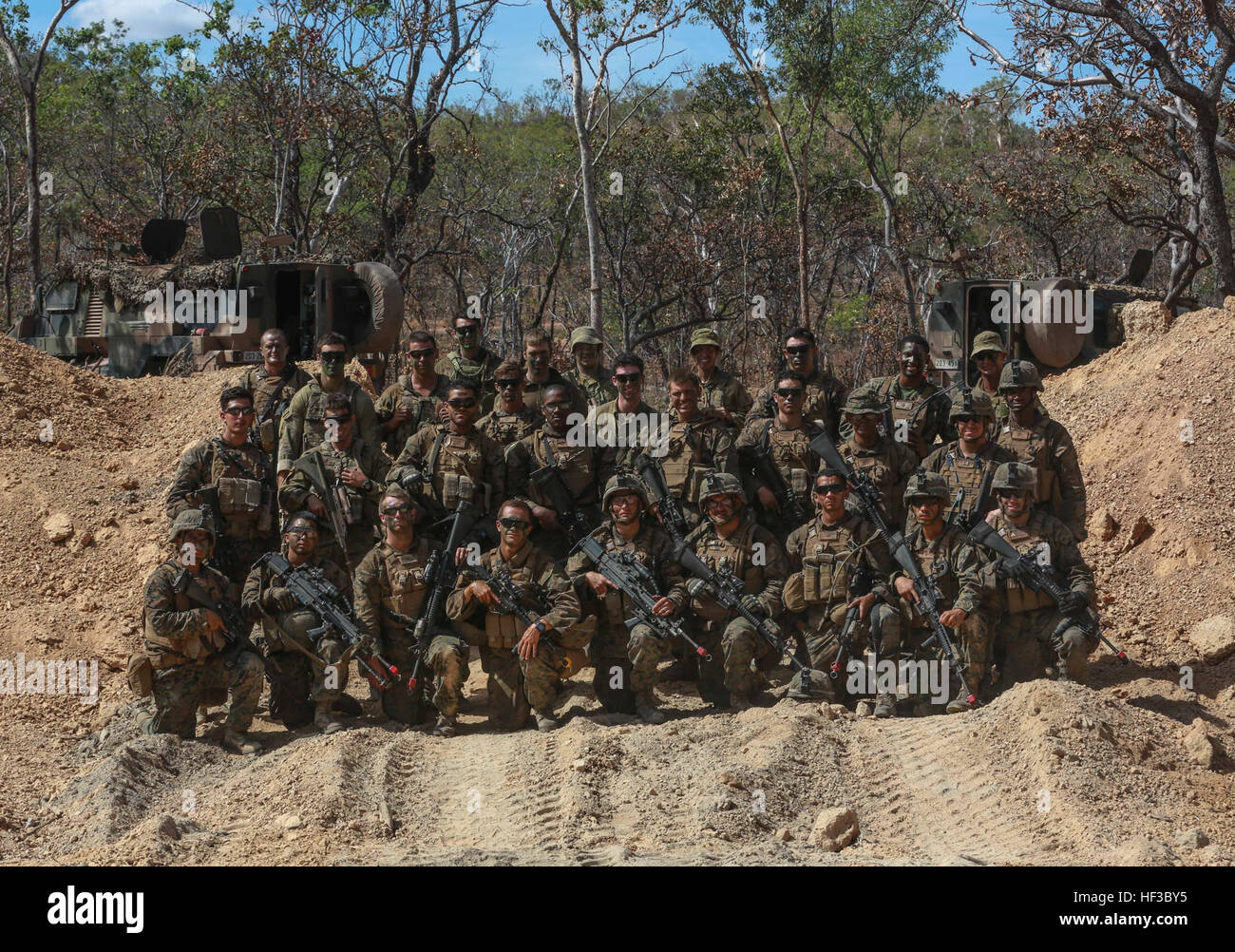 U.S. Marines with Marine Rotational Force – Darwin pose for a photo ...