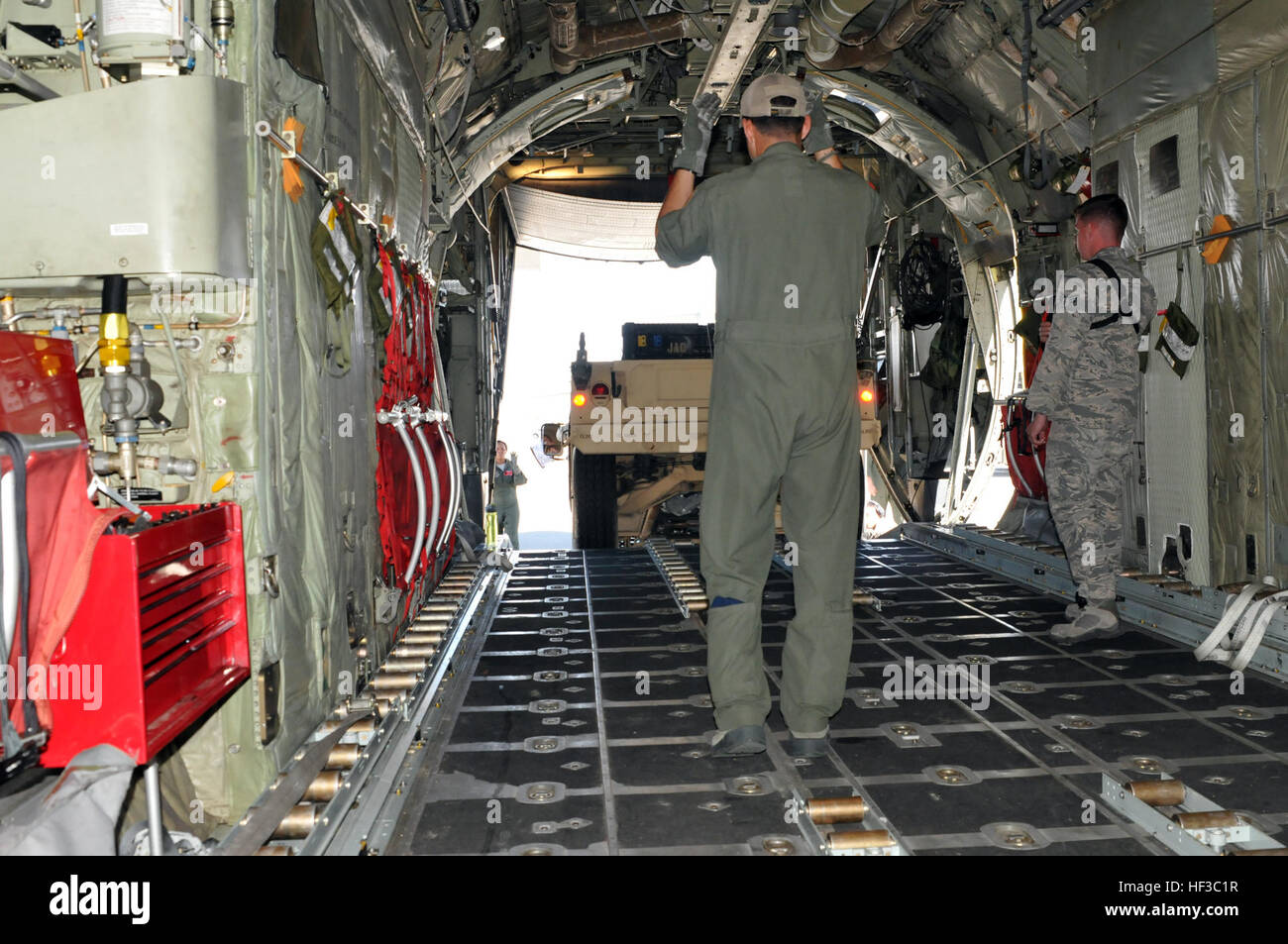 Airmen with the 60th Aerial Port Squadron out of Travis Air Force Base ...