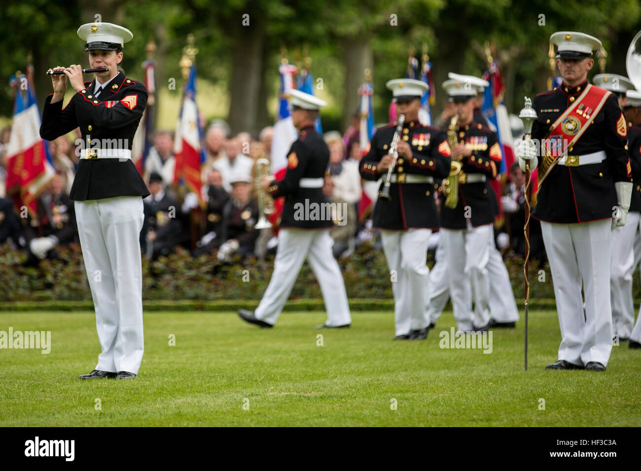 U.S. Marine Corps Mollie Juberien, a piccolo player with the 1st Marine ...