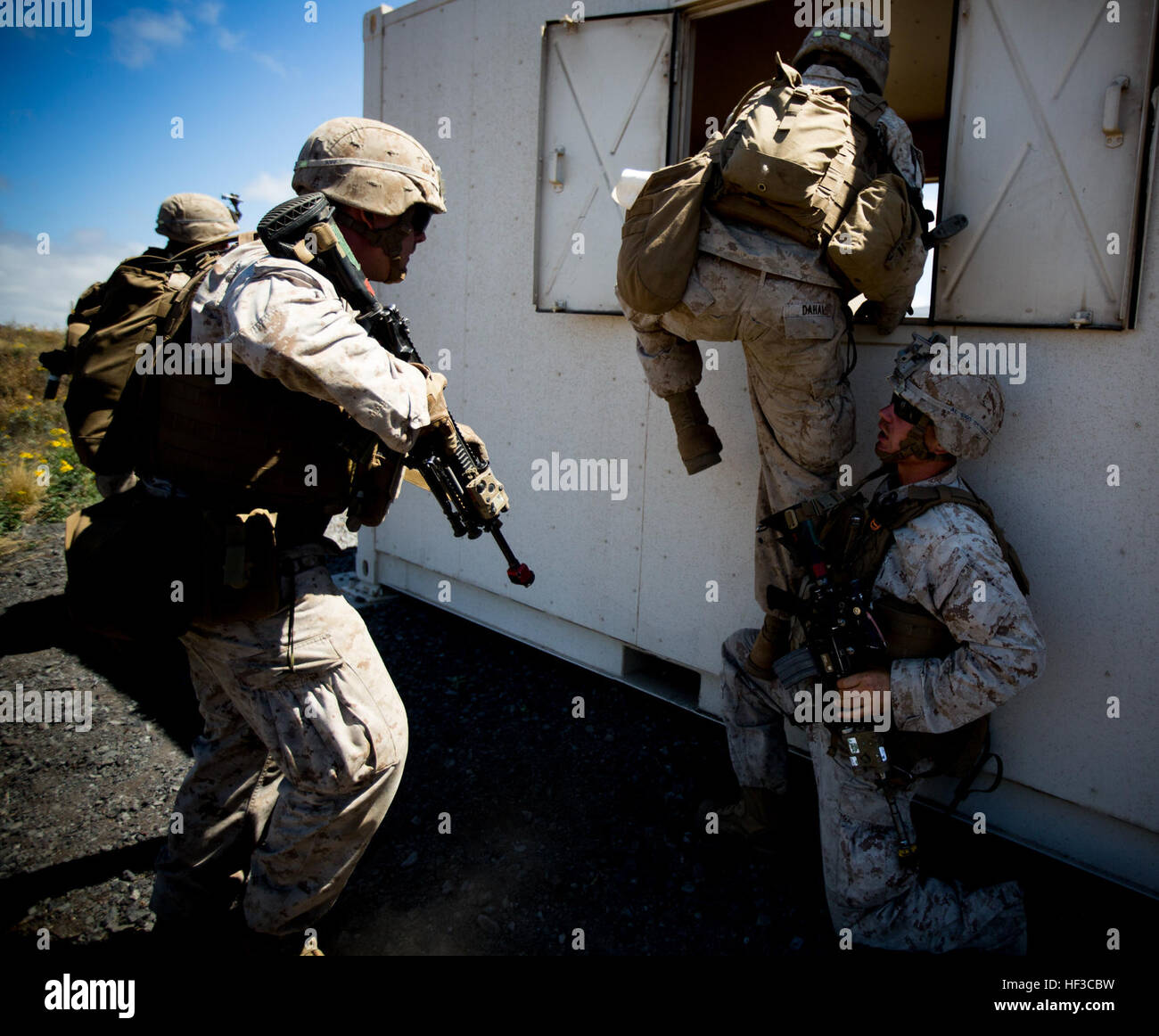 U.S. Marines attached to 3rd Platoon, A Company, 1st Battalion, 3rd ...