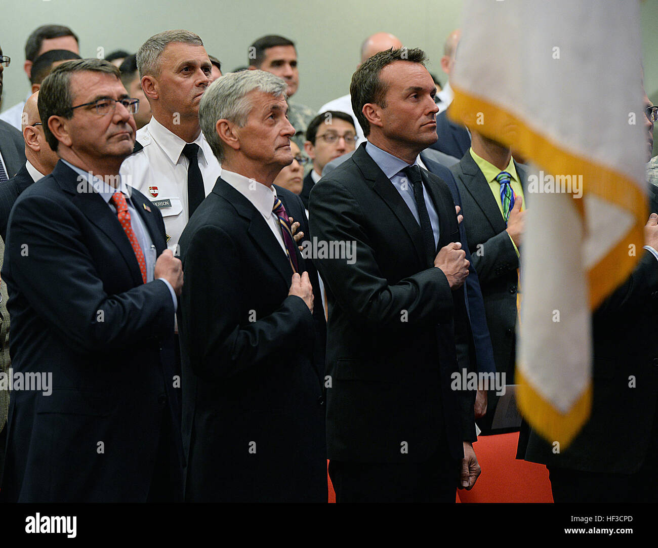 Secretary of Defense Ash Carter (left), Secretary of the Army John ...