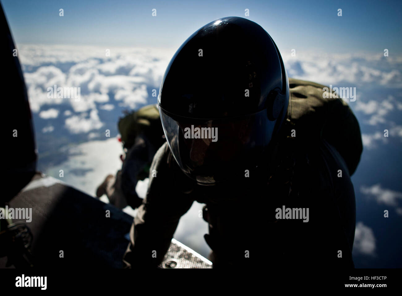 U.S. Marine Corps Gunnery Sgt. Eddie Myers, parachute safety officer ...