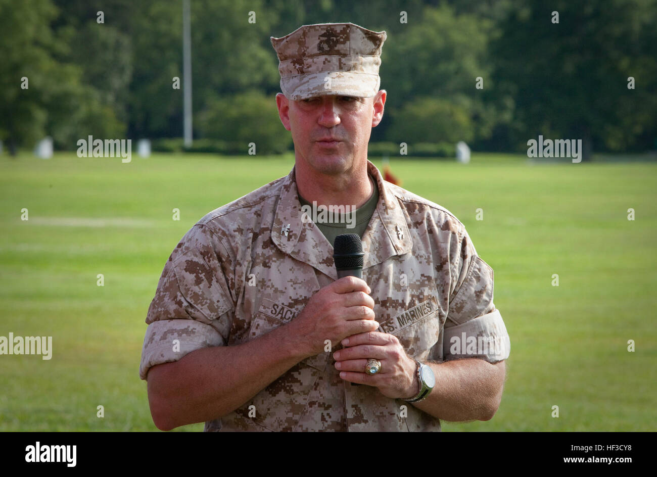 Col. John Sachrison, Chief of Staff, Training Command, addresses ...