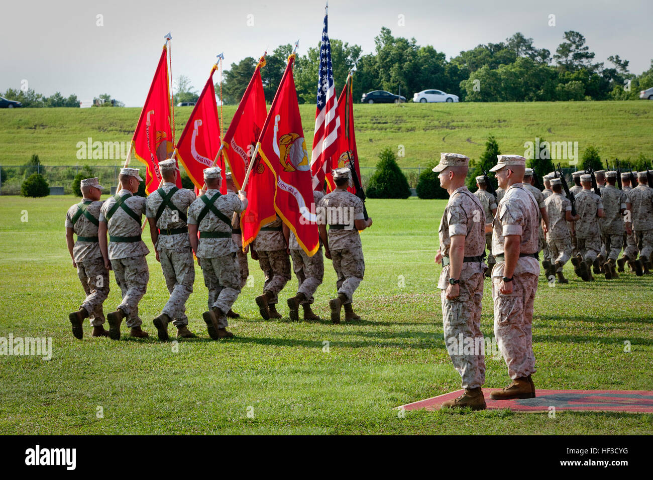 During the SOI-E change of command ceremony at Camp Geiger, North ...