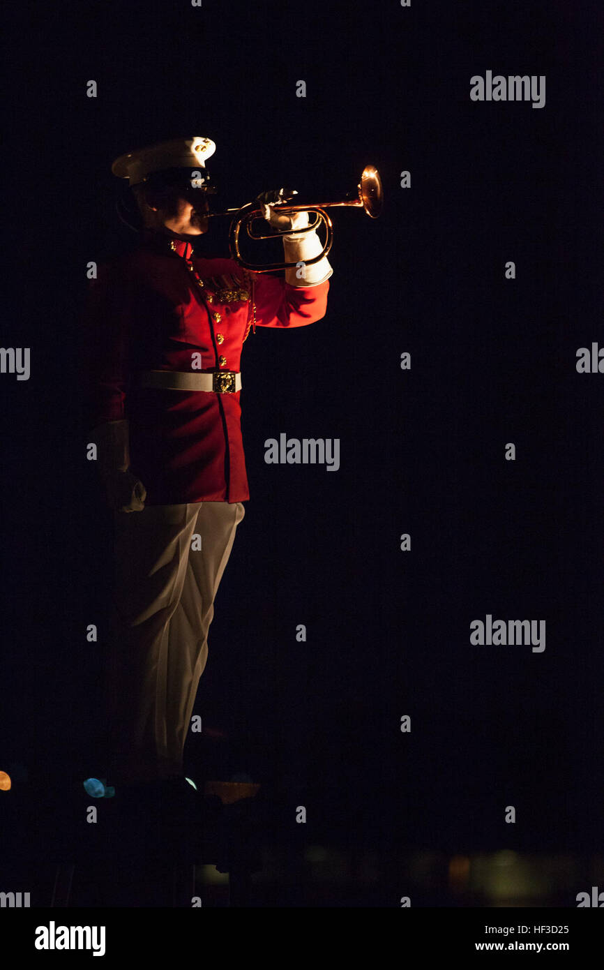 Marine Corps Staff Sgt. Codie L. Williams, ceremonial bugler for the ...