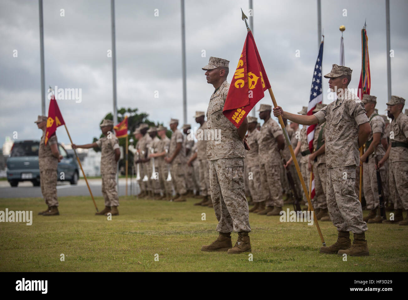 Marine officers and enlisted personnel of Marine Corps Installations ...