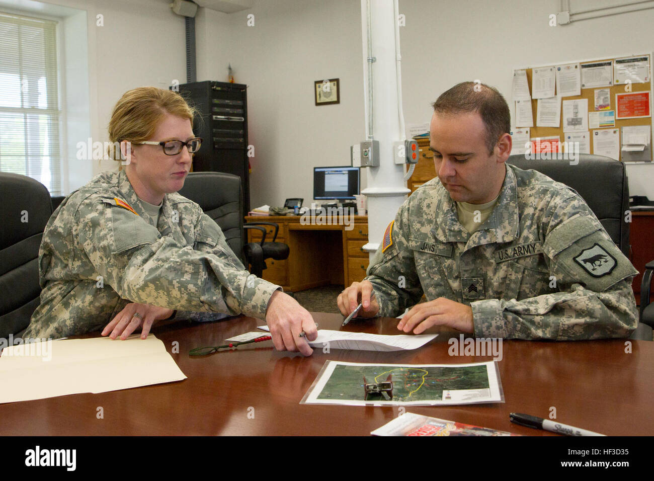 U.S. Army Capt. Whitney Bruinsma, personnel officer for the 881st Troop ...