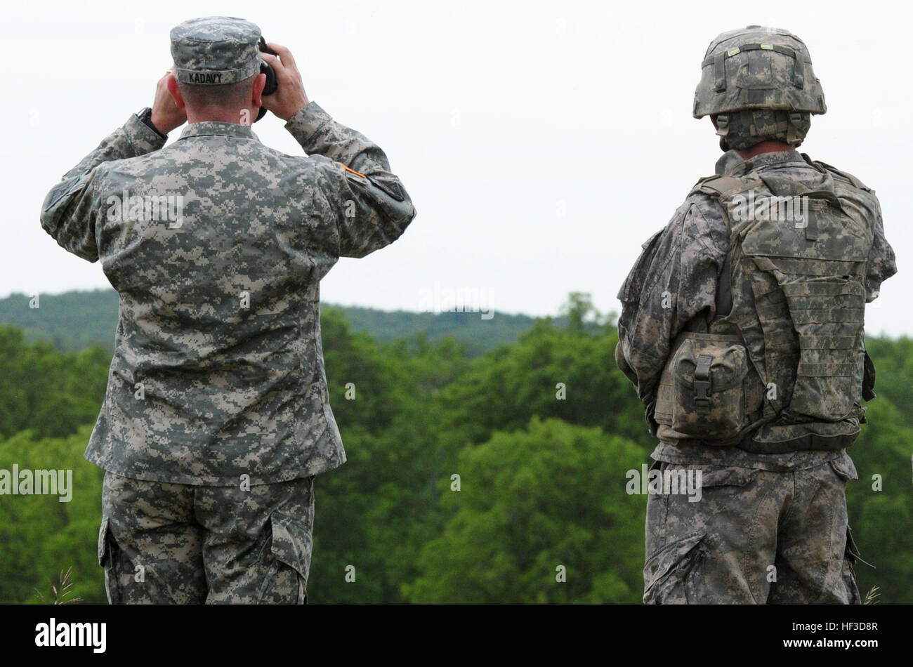Lt. Gen. Timothy Kadavy, director of the Army National Guard, observes ...