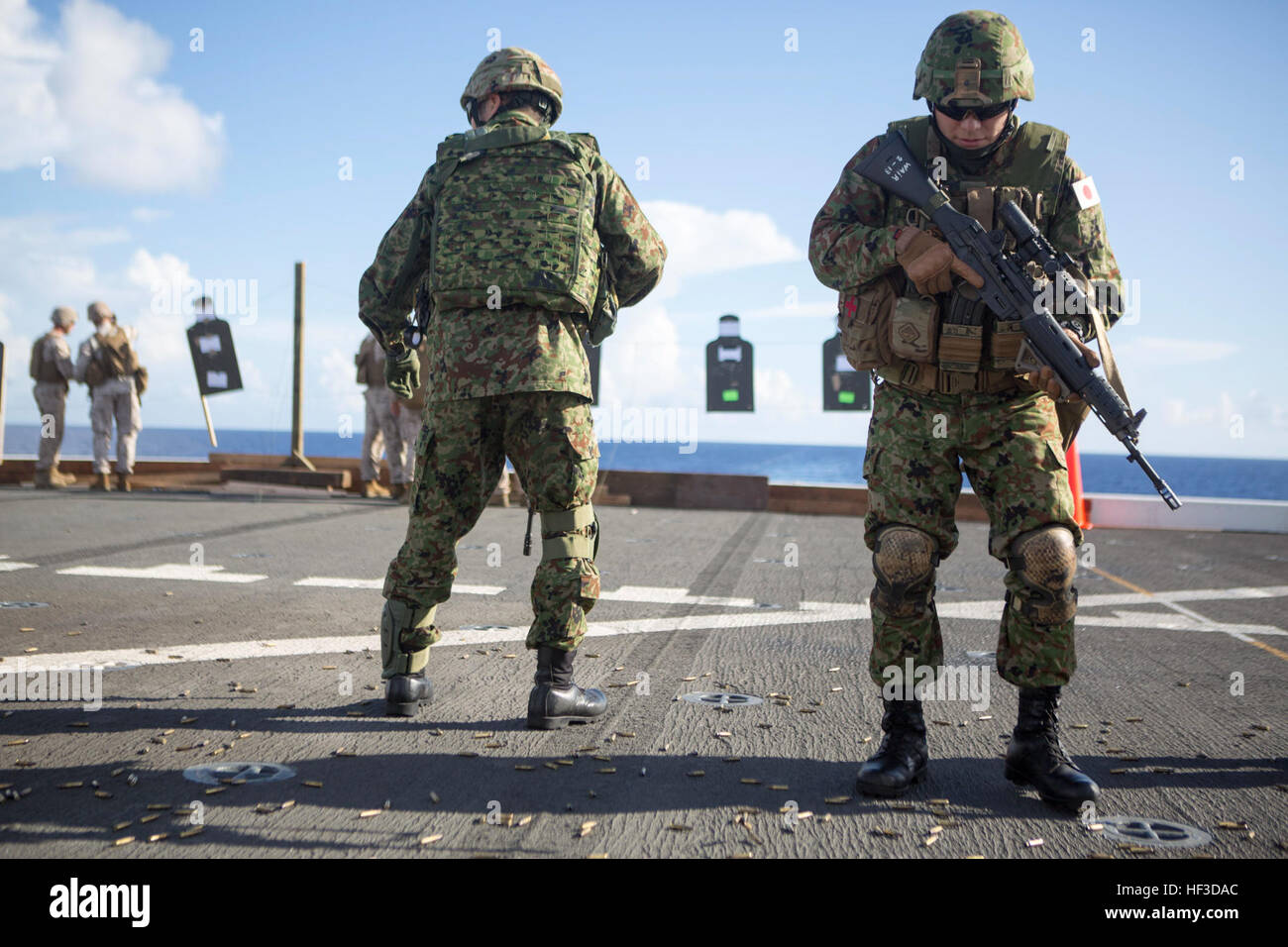Japanese Ground Self Defense-Force soldiers with the Western Infantry ...