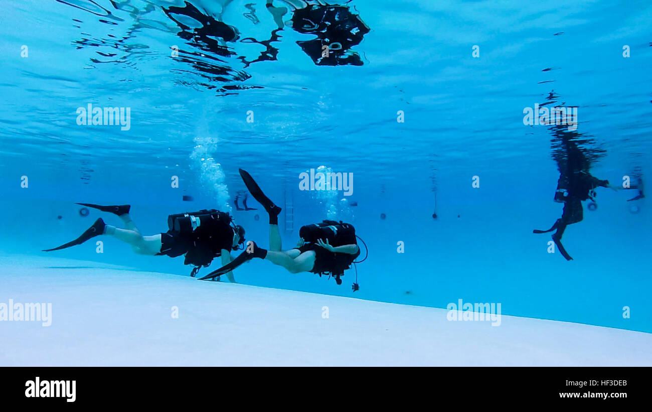 Navy divers and Marines with 1st Marine Special Operations Battalion ...