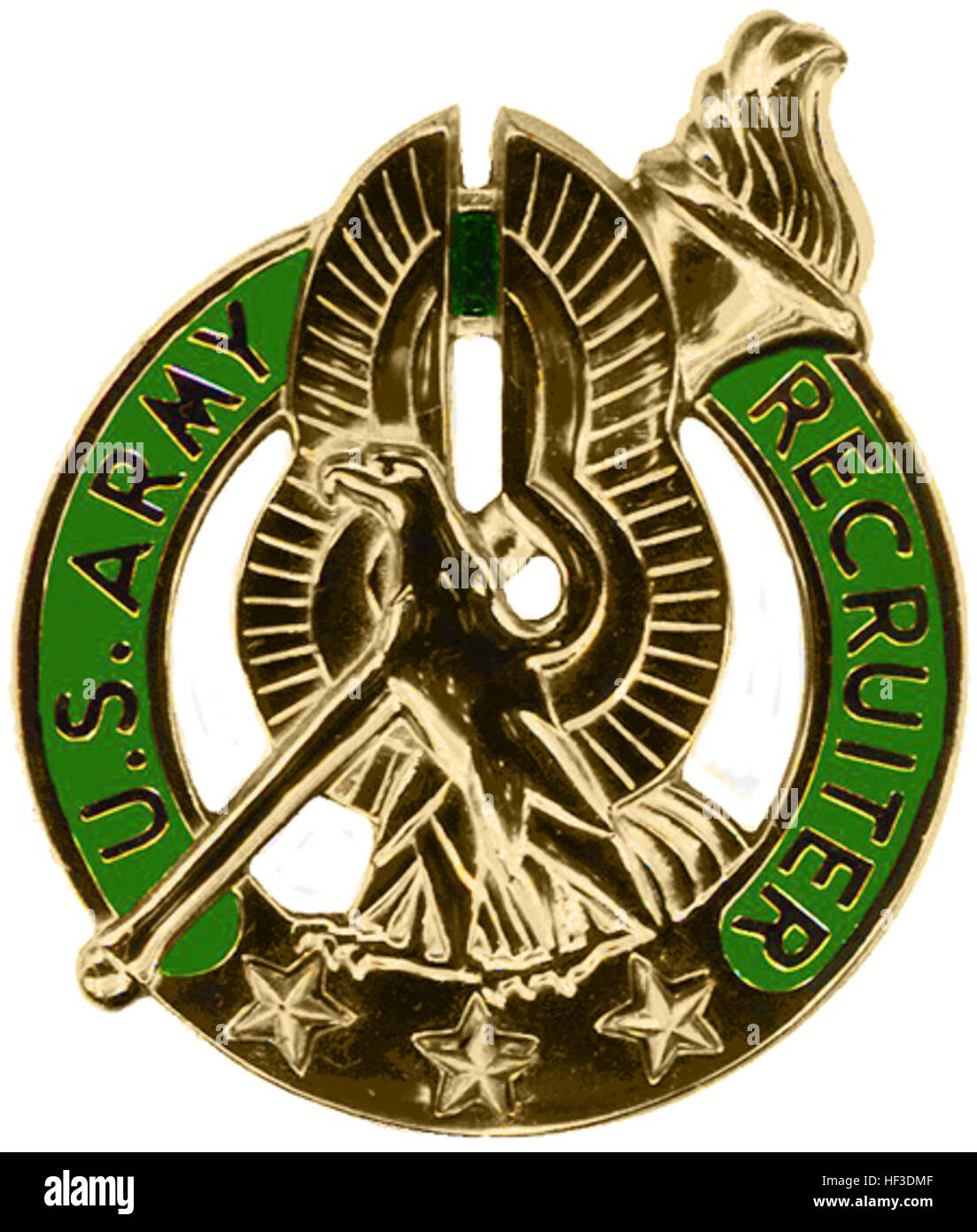 Gold Recruiting Badge Stock Photo - Alamy