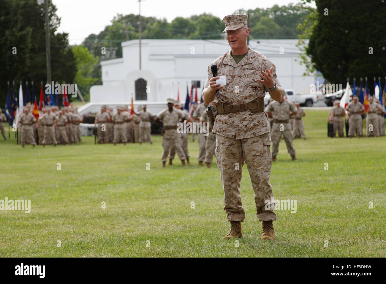 U.S. Marine Col. James M. Bright, outgoing regimental commanding ...