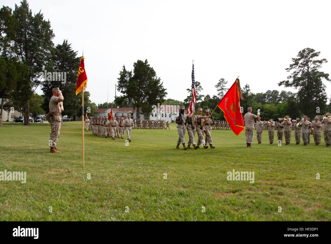 U.S. Marine Col. James M. Bright, outgoing regimental commanding ...