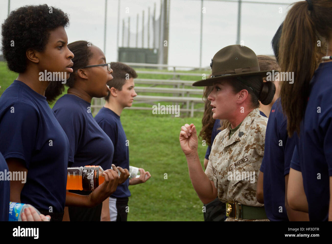 U.S. Marine Corps Sgt. Julie Martinez, a drill instructor with 4th ...