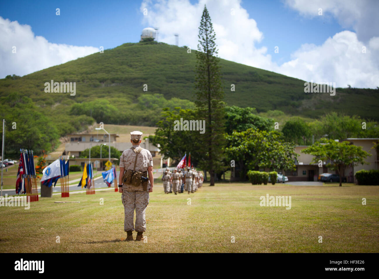 A U.S. Marine Corps adjutant conducts Adjutant's Call during the ...