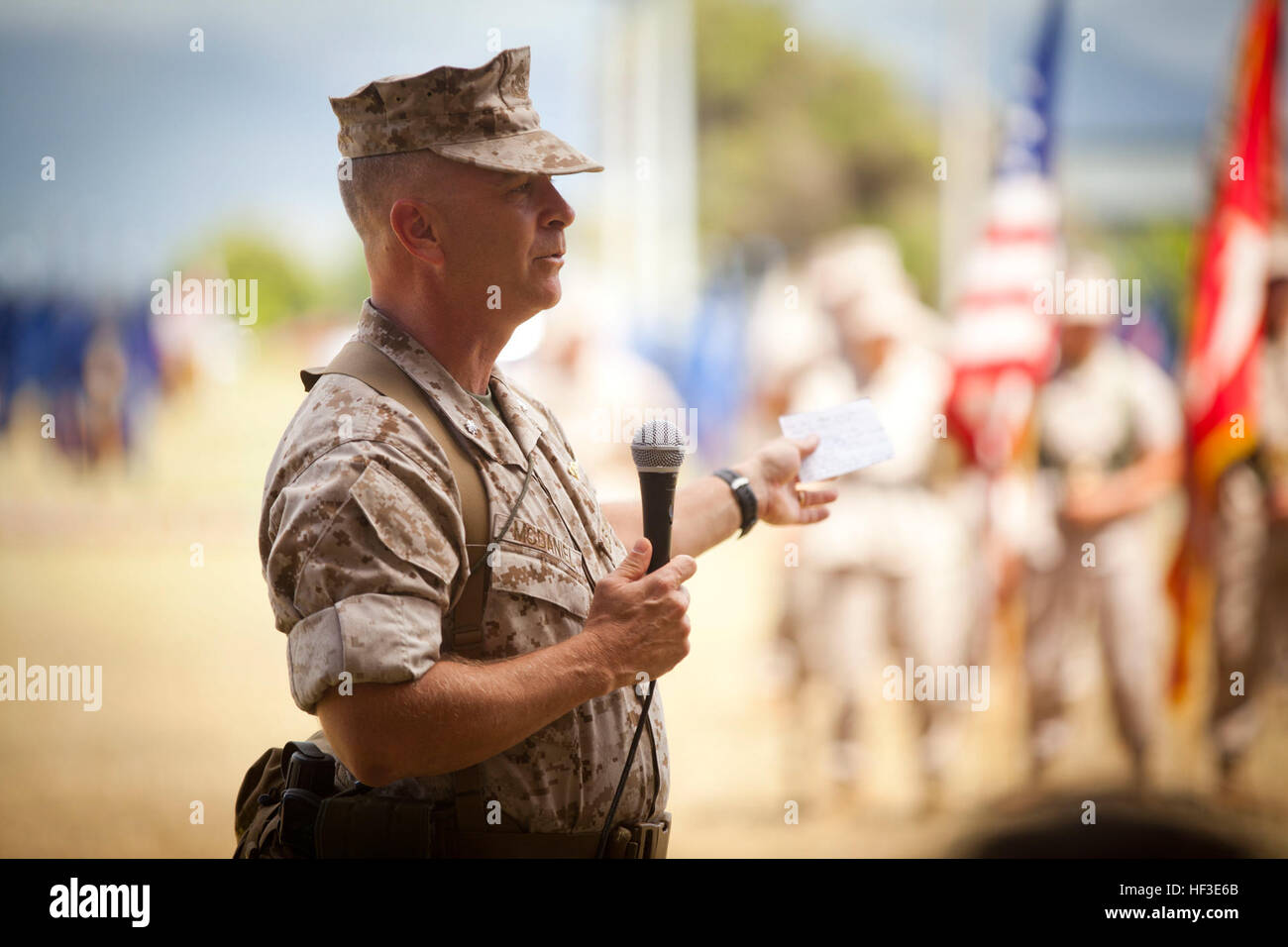 U.S. Marine Corps Lt. Col. Lyle L. McDaniel, outgoing 3rd Radio ...