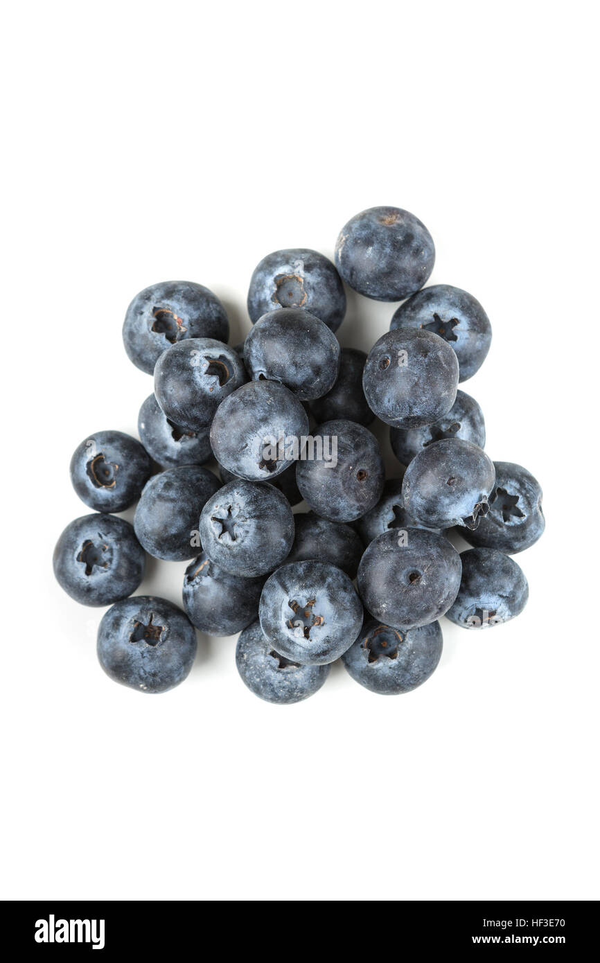 Pile of blueberries isolated on white background Stock Photo - Alamy