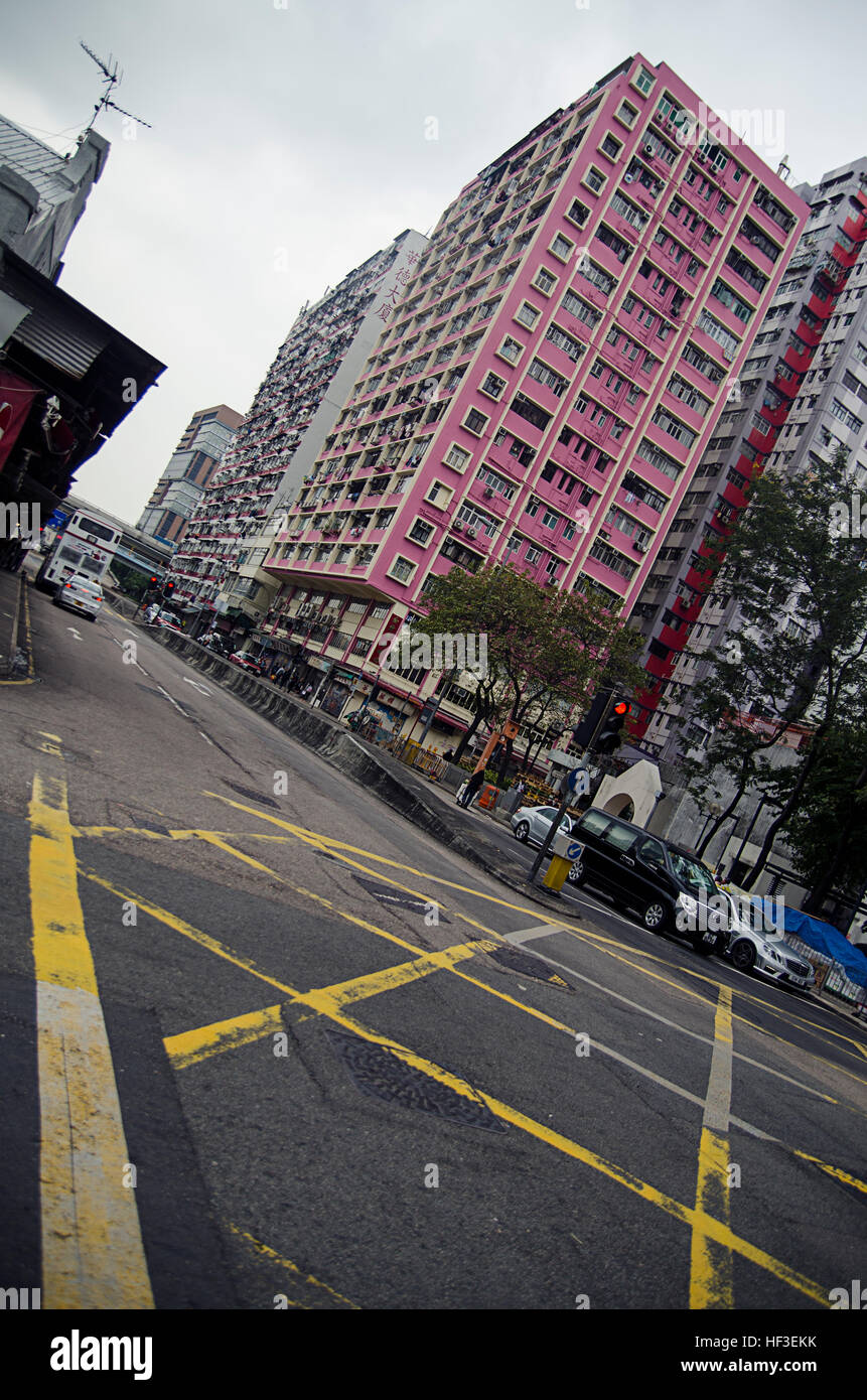Hong Kong, China - November 12, 2014: Old multi-storey building Stock ...