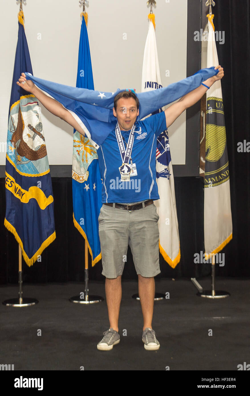 U.S. Air Force veteran Staff Sgt. Timothy Babb receives his medals for ...