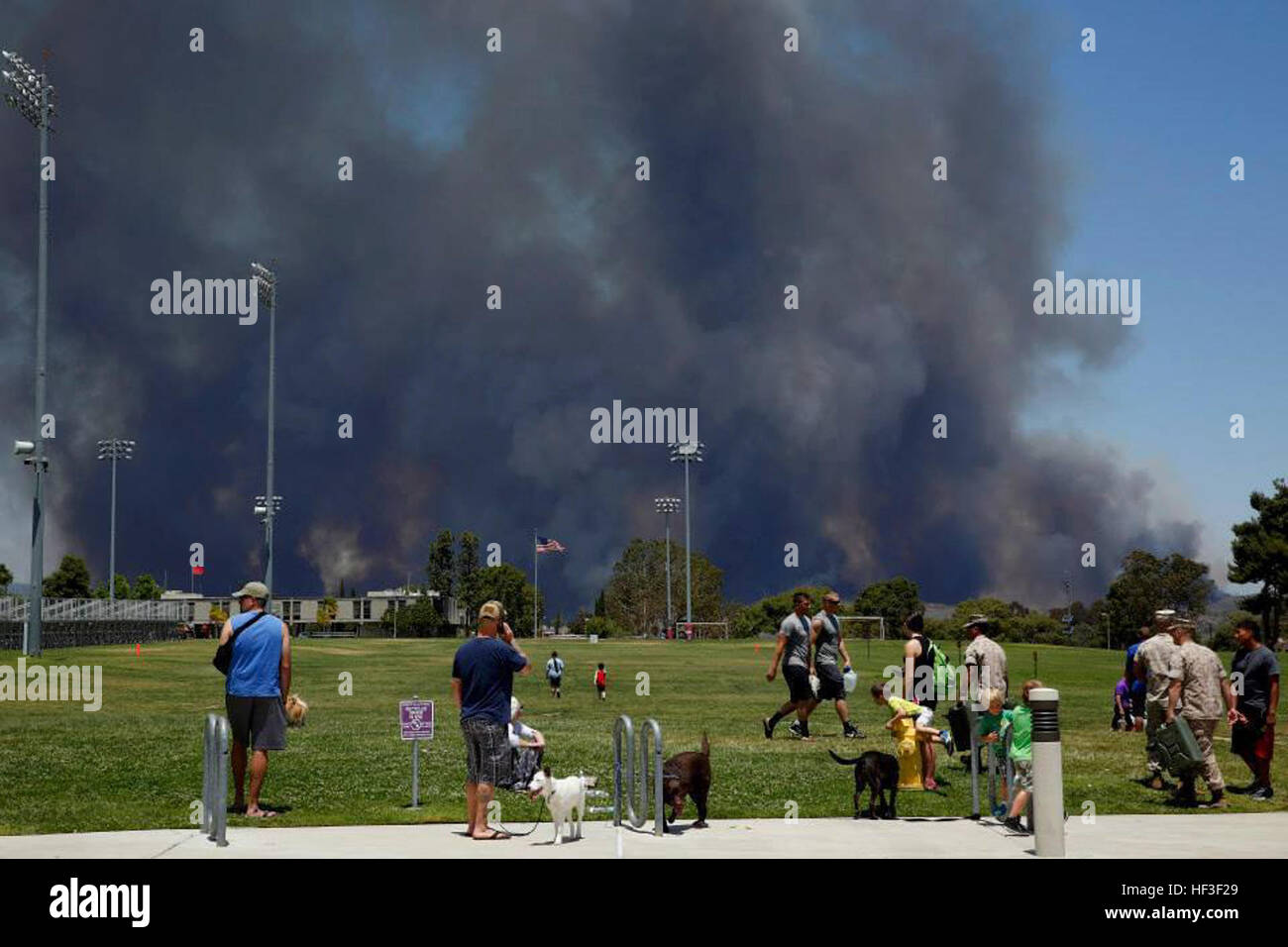 Families are evacuated from base housing on Marine Corps Base Camp ...