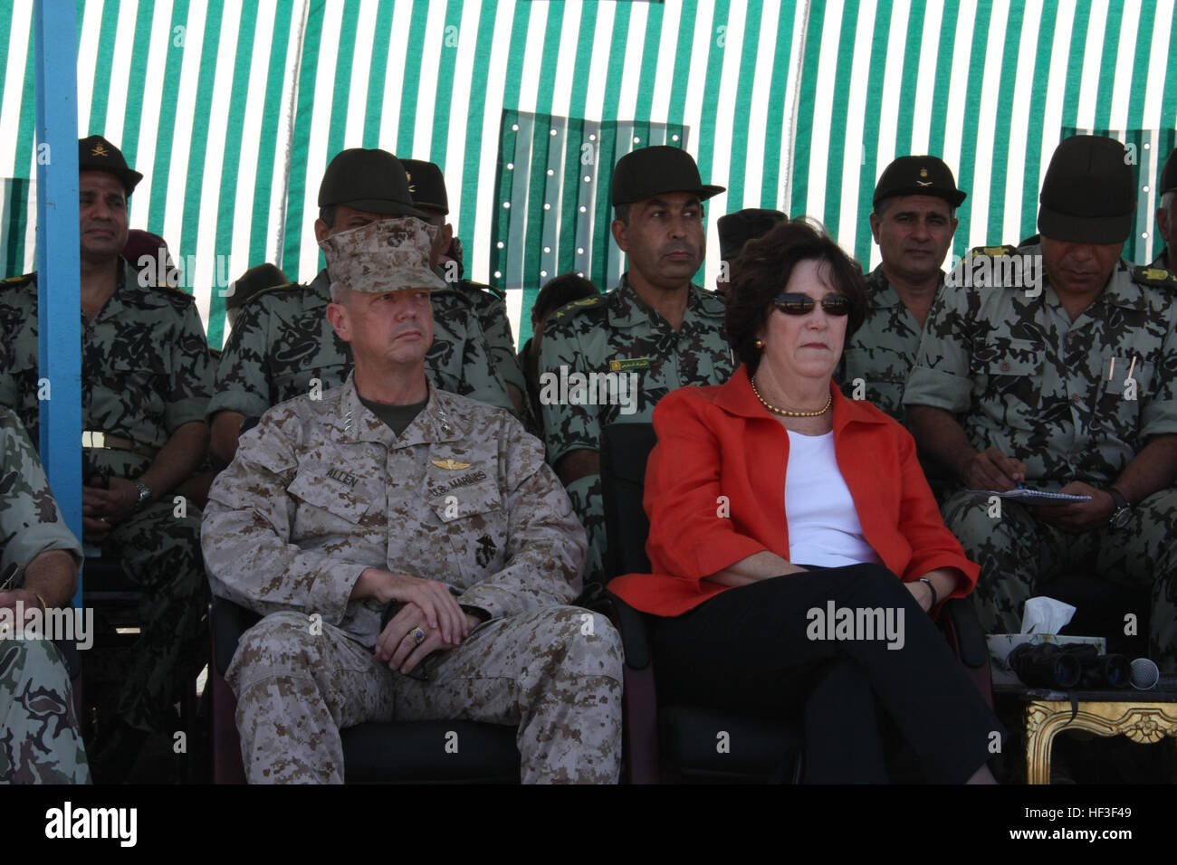Lt. Gen. John R. Allen, deputy commander, U.S. Central Command, sits ...