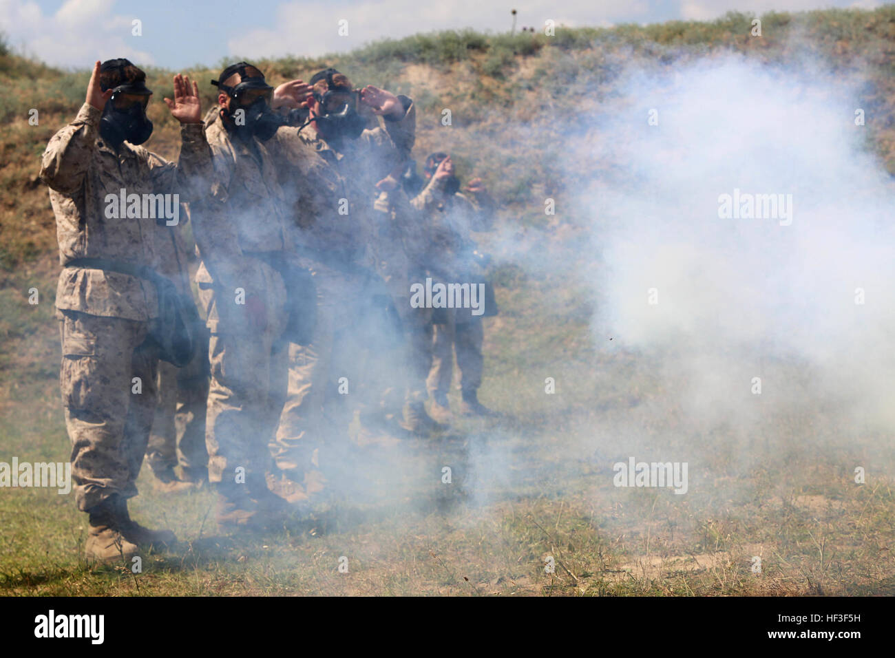 Marines from Headquarters and Service Company conduct CS chamber and ...
