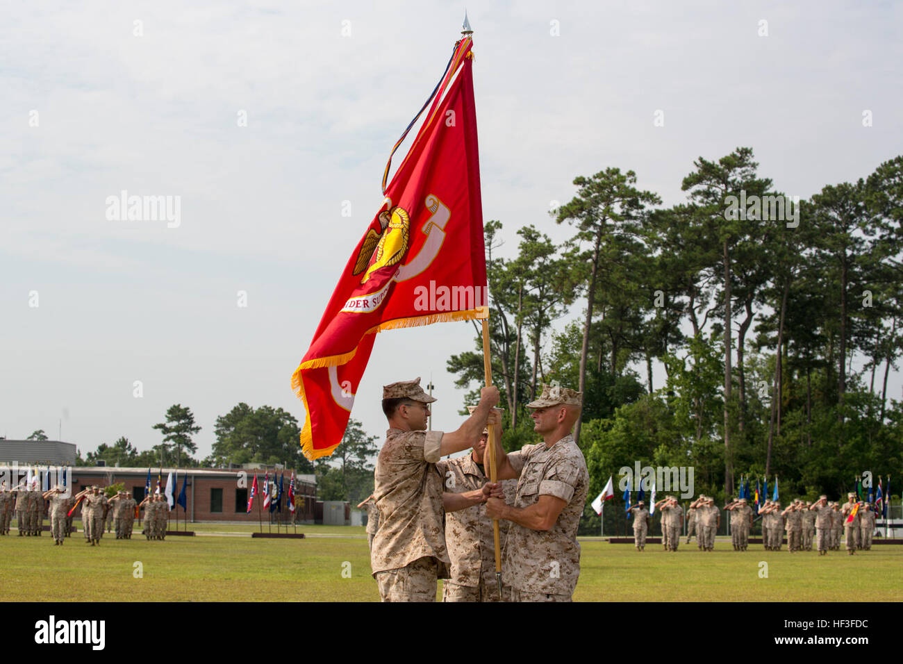 Colonel Archibald M. Mclellan passes the Marine Raider Support Group ...