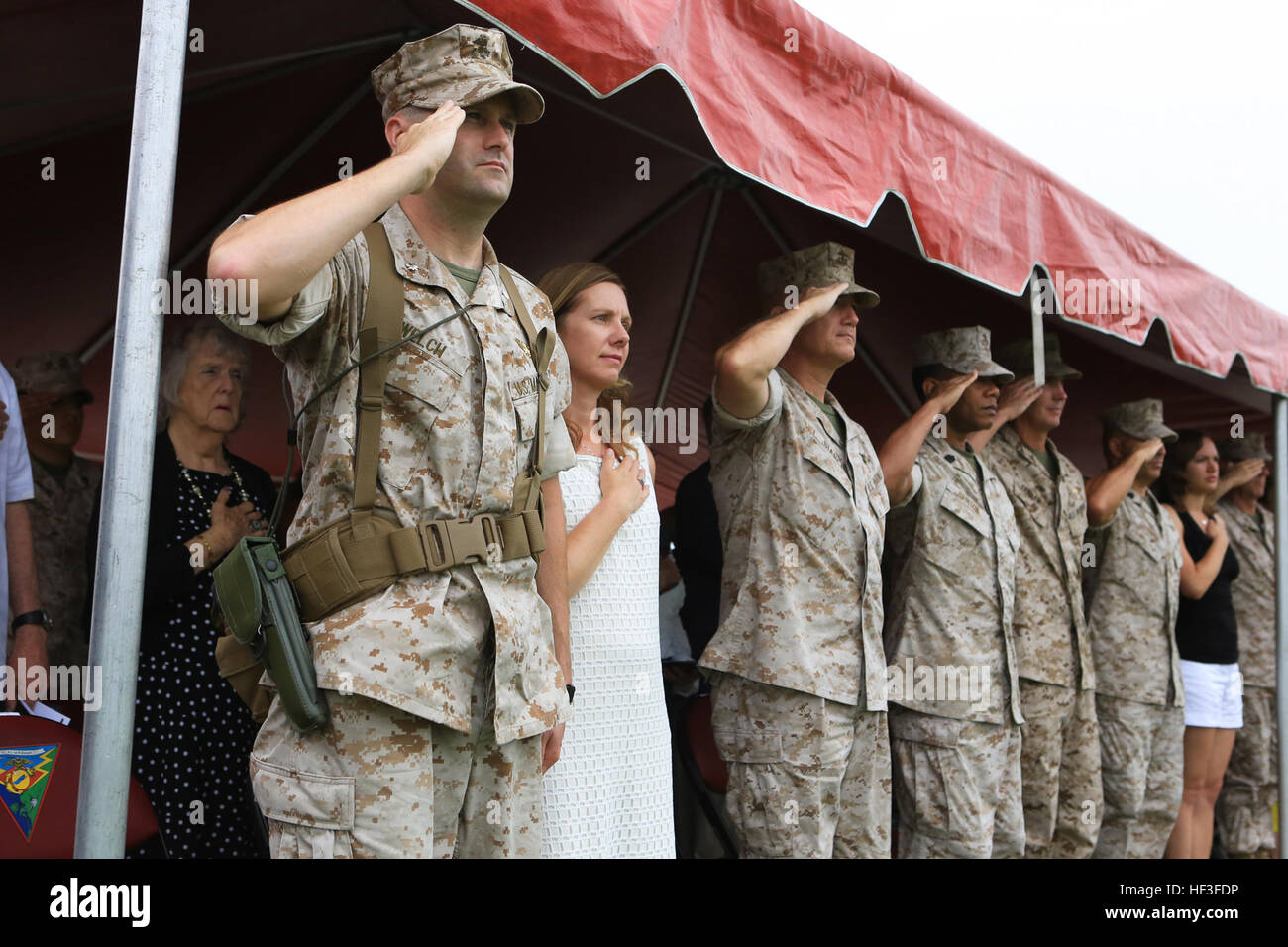 The incoming commanding officer of Marine Wing Headquarters Squadron 3 ...
