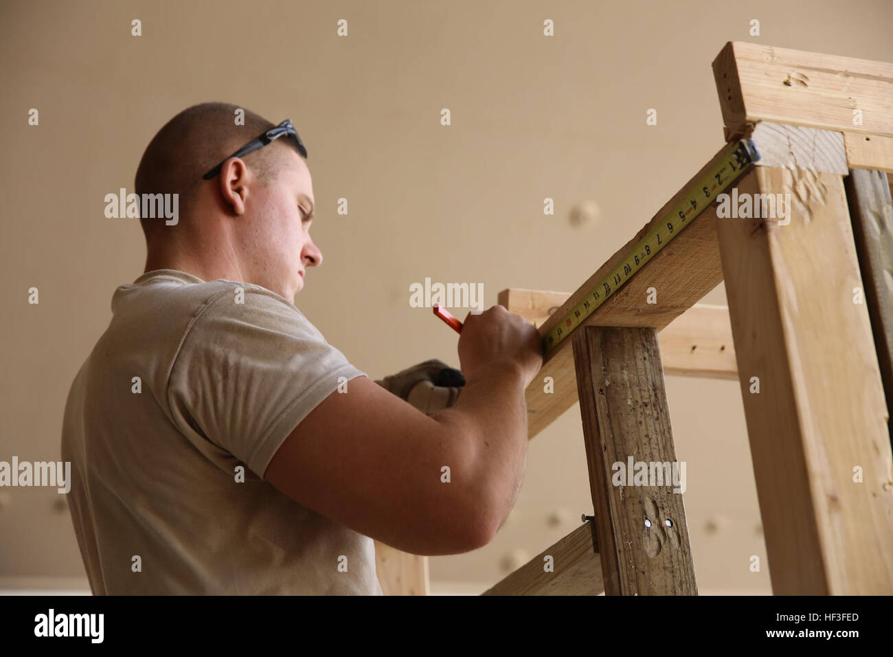 U.S. Army Spc. Bryan Glover, a vertical construction engineer with the ...