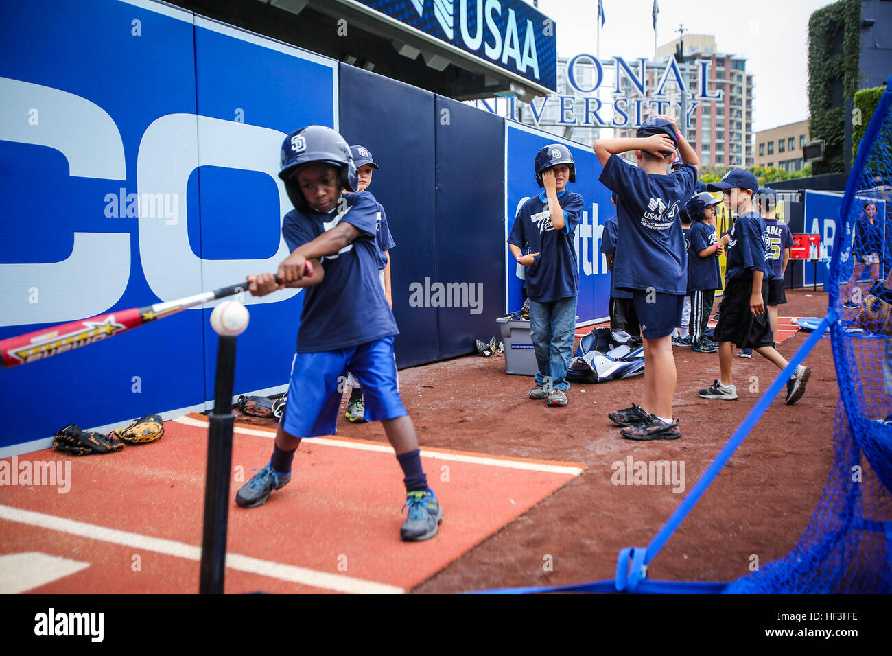 Children of servicemembers participate in a Military Kids Baseball ...